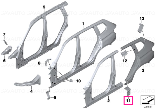 Reinforcement plate, sill | BavAUTO