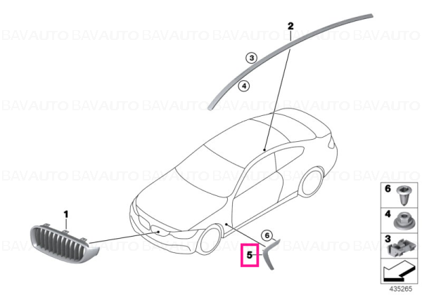 Side panel air duct, primed, fr. left - BMW | BavAUTO