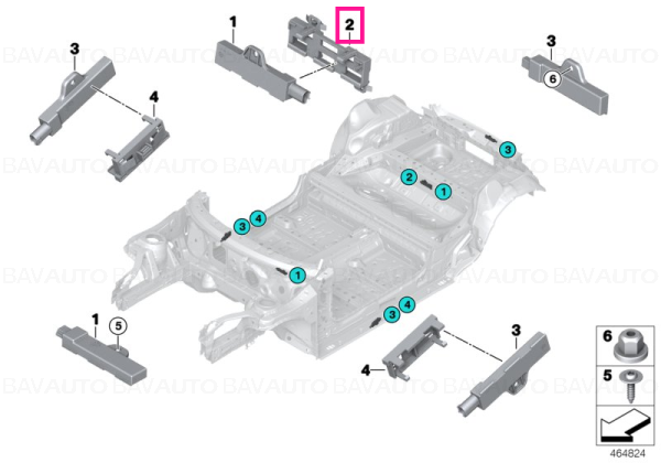 Holder, aerial, luggage compartment | BavAUTO